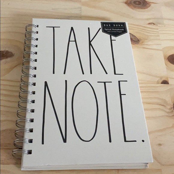 Rae Dunn | Office | Rae Dunn Take Note Spiral Notebook New | Poshmark